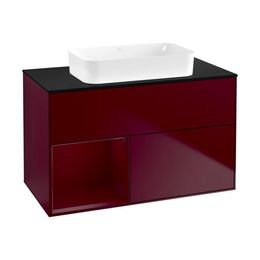 Villeroy & Boch Villeroy und Boch Finion Waschtischunterschrank F652HBHB 100x60,3x50,1cm, Regal links Peony, Peony Matt