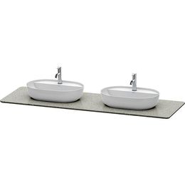 Duravit Luv Waschtisch-Konsole LU9467B3333 178,3x59,5cm, Grau Struktur, aus Quarzstein, 2 Ausschnitte