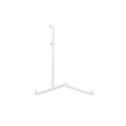 HEWI System 900 Duschhandlauf 900.35.30860AS 1250 x 965 x 1185 mm, pulverbeschichtet wei&szlig; tiefmatt, Ausf&uuml;hrung rechts