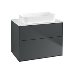 Villeroy & Boch Villeroy und Boch Finion Waschtischunterschrank G63100HG 80x60,3x50,1mm, Wandbeleuchtung, Glass White Matt, Midnight Blue Matt Lacquer