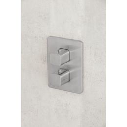 Herzbach Ceo Fertigmontageset 36.500550.4.14 Unterputz-Thermostat soft, f&uuml;r 1 Verbraucher, Edelstahlfinish