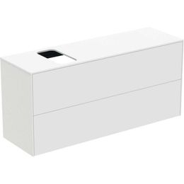 Ideal Standard Conca Waschtisch-Unterschrank T3950Y1 mit Ausschnitt, 2 Ausz&uuml;ge, 120x37x55 cm, rechts/links, Wei&szlig; matt lackiert