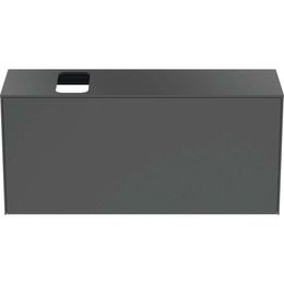 Ideal Standard Conca Waschtisch-Unterschrank T3938Y2 mit Ausschnitt, 1 Auszug, 120x37x55 cm, rechts/links, Anthrazit matt lackiert
