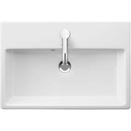 Duravit Vero Air M&ouml;bel-Waschtisch 23686000271 60x40cm, mit Hahnloch, mit Hahnlochbank, geschliffen, mit &Uuml;berlauf, wei&szlig; WonderGliss