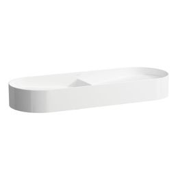 Laufen Sonar Doppelwaschtisch-Schale H8123480001121 100x37cm, ohne Hahnloch, ohne &Uuml;berlauf, wei&szlig;