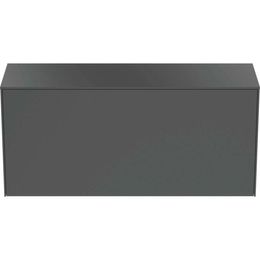 Ideal Standard Conca Waschtisch-Unterschrank T4320Y2 ohne Ausschnitt, 1 Auszug, 120 x 37 x 55 cm, Anthrazit matt lackiert
