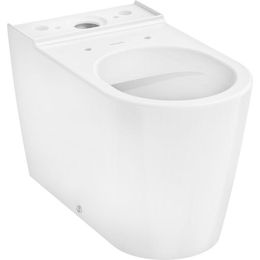 Hansgrohe EluPura S Stand-WC 60260450 für aufgesetzten Spülkasten, Abgang horizontal/vertikal, ohne SmartClean und HygieneEffect, AquaFall Flush, weiß