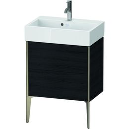 Duravit XViu Waschtisch-Unterschrank XV44580B116 58,4x38,4x49,3cm, 2 Ausz&uuml;ge, champagner matt, Eiche schwarz