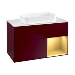 Villeroy & Boch Villeroy und Boch Finion Waschtischunterschrank G661HFHB 100x60,3x50,1cm, Regal rechts Gold matt, Peony Matt