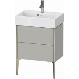Duravit XViu Waschtisch-Unterschrank XV44580B107 58,4x38,4x49,3cm, 2 Auszüge, champagner matt, betongrau matt