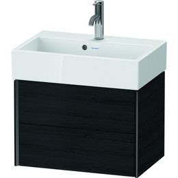 Duravit XViu Waschtisch-Unterschrank XV43160B216 58,4x38,4x39,7cm, 2 Schubkästen, schwarz matt, Eiche schwarz
