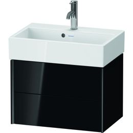 Duravit XViu Waschtisch-Unterschrank XV43160B240 58,4x38,4x39,7cm, 2 Schubkästen, schwarz matt, schwarz hochglanz