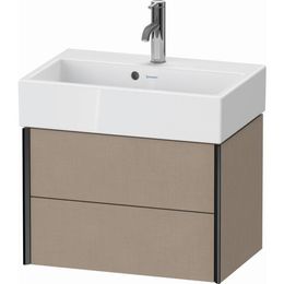 Duravit XViu Waschtisch-Unterschrank XV43160B275 58,4x38,4x39,7cm, 2 Schubk&auml;sten, schwarz matt, leinen