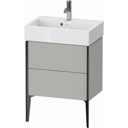 Duravit XViu Waschtisch-Unterschrank XV44580B207 58,4x38,4x49,3cm, 2 Auszüge, schwarz matt, betongrau matt