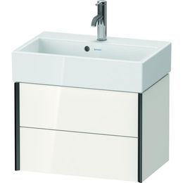 Duravit XViu Waschtisch-Unterschrank XV43160B222 58,4x38,4x39,7cm, 2 Schubkästen, schwarz matt, weiß hochglanz
