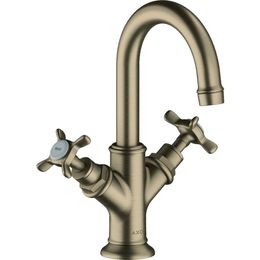 Hansgrohe Axor Montreux 160 2-Griff-Waschtischarmatur 16505820 Zugstangen-Ablaufgarnitur, f&uuml;r Handwaschbecken, brushed nickel