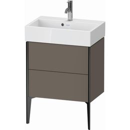 Duravit XViu Waschtisch-Unterschrank XV44580B290 58,4x38,4x49,3cm, 2 Ausz&uuml;ge, schwarz matt, flannel grey seidenmatt