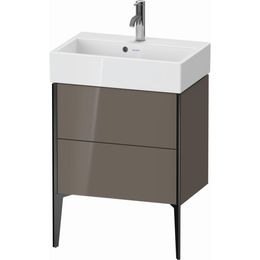 Duravit XViu Waschtisch-Unterschrank XV44580B289 58,4x38,4x49,3cm, 2 Ausz&uuml;ge, schwarz matt, flannel grey hochglanz