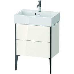 Duravit XViu Waschtisch-Unterschrank XV44580B285 58,4x38,4x49,3cm, 2 Ausz&uuml;ge, schwarz matt, wei&szlig; hochglanz