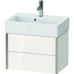 Duravit XViu Waschtisch-Unterschrank XV43160B185 58,4x38,4x39,7cm, 2 Schubk&auml;sten, champagner matt, wei&szlig; hochglanz
