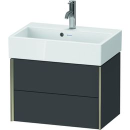 Duravit XViu Waschtisch-Unterschrank XV43160B149 58,4x38,4x39,7cm, 2 Schubk&auml;sten, champagner matt, graphit matt