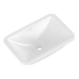 Villeroy & Boch Villeroy und Boch Loop & friends Einbauwaschbecken 4A640001 ohne Hahnlochbank, mit &Uuml;berlauf, 51 x 34 cm, wei&szlig;