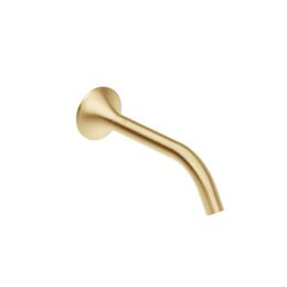 Dornbracht Vaia Wand-Auslauf 13800809-28 f&uuml;r Waschtisch, Touchfree, ohne Ablaufgarnitur, messing geb&uuml;rstet