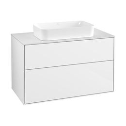 Villeroy & Boch Villeroy und Boch Finion Waschtischunterschrank G64100GF 100x60,3x50,1mm, Wandbeleuchtung, Glass White Matt, Glossy white lacquer