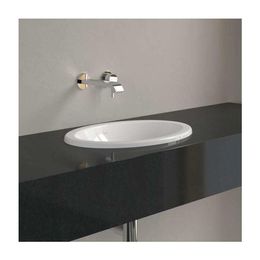 Villeroy & Boch Villeroy und Boch Loop & friends Einbauwaschbecken 4A610001 oval, ohne Hahnlochbank, mit &Uuml;berlauf, 50,5 x 36 cm, wei&szlig;