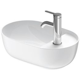 Duravit Luv Aufsatzwaschtisch 0381422600 weiß/weiß Seidenmatt, geschliffen, mit Hahnloch
