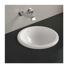 Villeroy & Boch Villeroy und Boch Loop & friends Einbauwaschbecken 4A590001 rund, ohne Hahnlochbank, mit &Uuml;berlauf, &Oslash; 39 cm, wei&szlig;