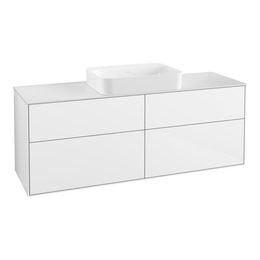 Villeroy & Boch Villeroy und Boch Finion Waschtischunterschrank G73100GF 160x60,3x50,1cm, Glass White Matt, Glossy white lacquer