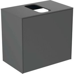 Ideal Standard Conca Waschtisch-Unterschrank T3934Y2 mit Ausschnitt, 1 Auszug, 60x37x55 cm, mittig, Anthrazit matt lackiert