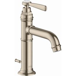 Hansgrohe Axor Montreux Waschtischarmatur 16515820 Ausladung 142mm, mit Hebelgriffen, mit Zugstangen-Ablaufgarnitur, brushed Nickel