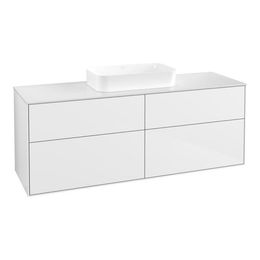 Villeroy & Boch Villeroy und Boch Finion Waschtischunterschrank F73100GF 160x60,3x50,1cm, Glass White Matt, Glossy white lacquer