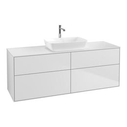 Villeroy & Boch Villeroy und Boch Finion Waschtischunterschrank F85100MT 160x60,3cm, Abdeckplatte white matt, White matt lacquer