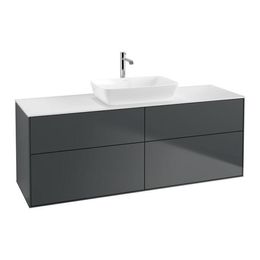 Villeroy & Boch Villeroy und Boch Finion Waschtischunterschrank G85100HG 160x60,3cm, Emotion, Abdeckplatte white matt, Midnight Blue Matt Lacquer