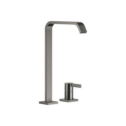 Dornbracht IMO Waschtisch-Zweilocharmatur 29218671-99 mit hohem Auslauf, Dark Platinum geb&uuml;rstet