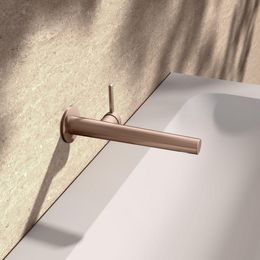 KEUCO Edition 400 Einhebel-Waschtischmischer 51516292101 Unterputz, Ausladung 24,3 cm, Rotgold geb&uuml;rstet