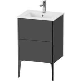 Duravit XViu Waschtisch-Unterschrank XV44590B249 51x42x59,4cm, 2 Auszüge, stehend, schwarz matt, graphit matt