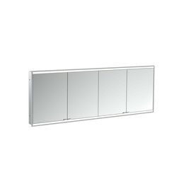 Emco prime Unterputz-Lichtspiegelschrank 949706265 1800x730mm, 4-türig, aluminium/spiegel