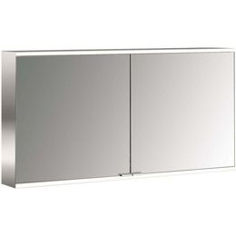 Emco prime Aufputz-Lichtspiegelschrank 949706247 1300x700mm, 2-t&uuml;rig, aluminium/spiegel