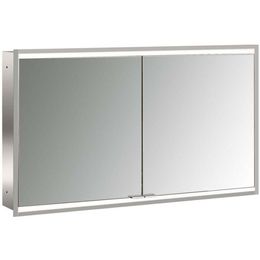 Emco prime Unterputz-Lichtspiegelschrank 949706256 1200x730mm, 2-t&uuml;rig, aluminium/spiegel
