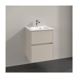 Villeroy & Boch Villeroy und Boch Collaro Waschtischunterschrank C141B0VN 47,2x61x40,4cm, Waschbecken mittig, LED-Beleuchtung 3,1W, cashmere grey