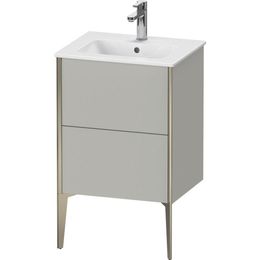 Duravit XViu Waschtisch-Unterschrank XV44590B107 51x42x59,4cm, 2 Auszüge, stehend, champagner matt, betongrau matt