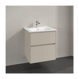 Villeroy & Boch Villeroy und Boch Collaro Waschtischunterschrank C142B0VN 56,1x61x48cm, Waschbecken mittig, LED-Beleuchtung 3,9W, cashmere grey