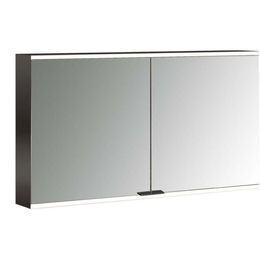 Emco prime Aufputz-Lichtspiegelschrank 949713546 1200x700mm, 2-türig, schwarz/spiegel