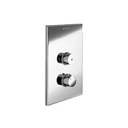 Schell Linus Fertigmontageset 018090699 Frontplatte verchromt, Selbstschluss-Thermostat