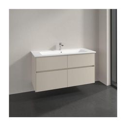 Villeroy & Boch Villeroy und Boch Collaro Waschtischunterschrank C146B0VN 116,1x61x48cm, Waschbecken mittig, LED-Beleuchtung 8,6W, cashmere grey