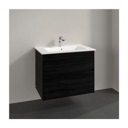 Villeroy & Boch Villeroy und Boch Collaro Waschtischunterschrank C14400AB 76,1x61x48cm, Waschbecken mittig, black oak